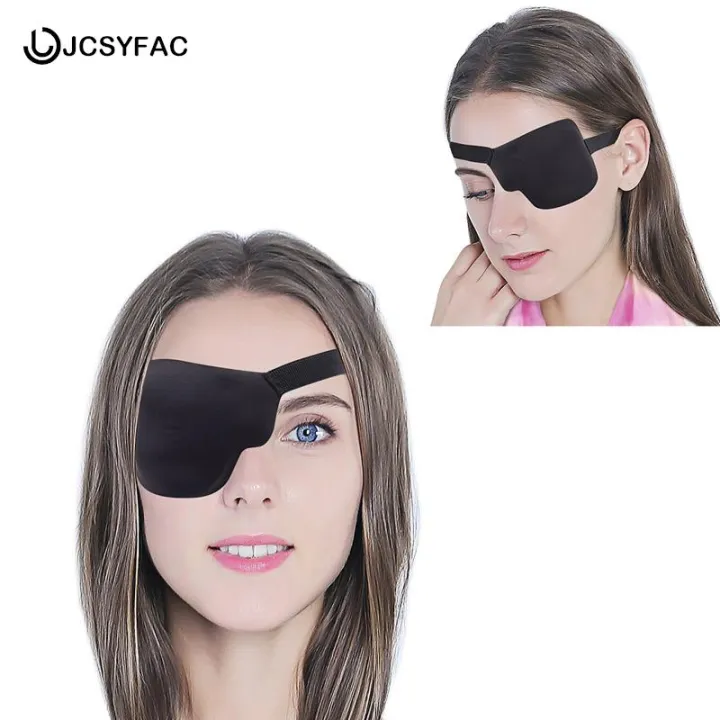 1PCS Black Single Eye Patch Adjustable 3D Foam Groove Eyeshades For ...