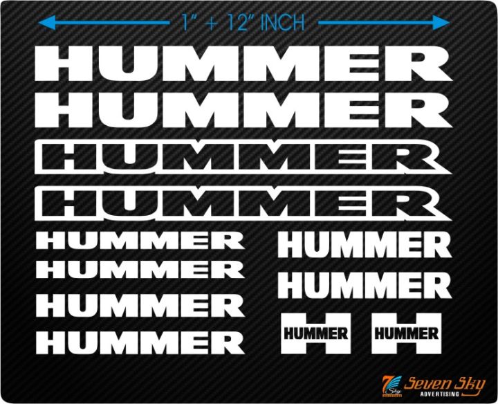 HUMMER Push Bike Cycle Stickers Mountain Bike Luminous Reflective & PVC ...