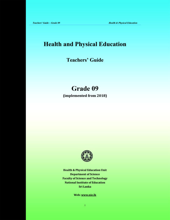 Health (2018) - Teachers Guide - Grade 9 - English Medium | Daraz.lk
