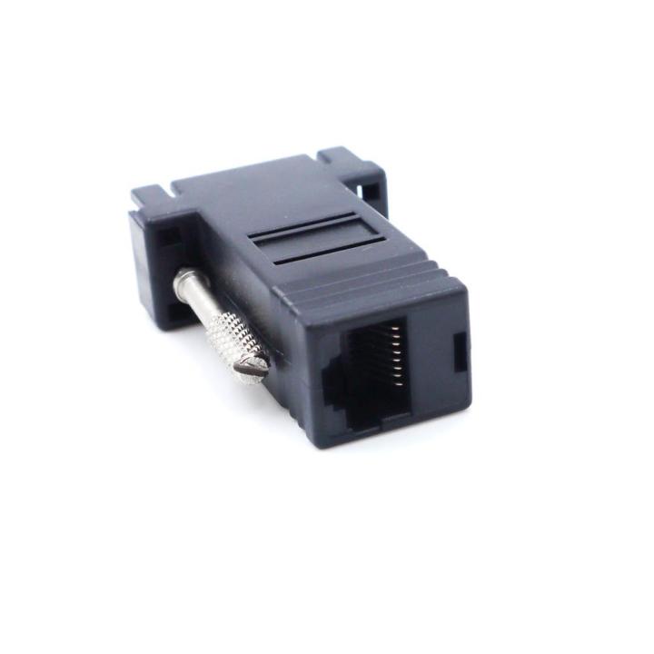 Vga Extender Male To Lan Video Cat5 Cat6 Rj45 Network Cable Adapter New ...