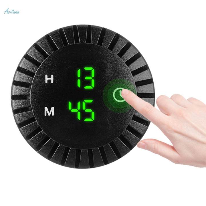 12V/24V Touch Digital Clock Premium Replaces for Truck Car , Red light ...