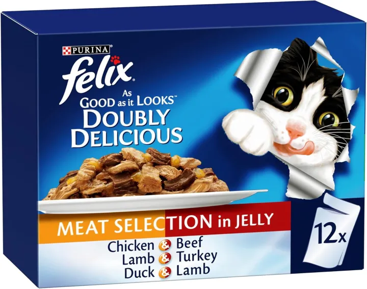 Felix As Good As It Look Doubly Delicious Wet Cat Food Meat Selections ...