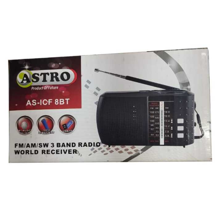 Astro Rechargeable Bluetooth Radio As Icf 8bt Daraz Lk
