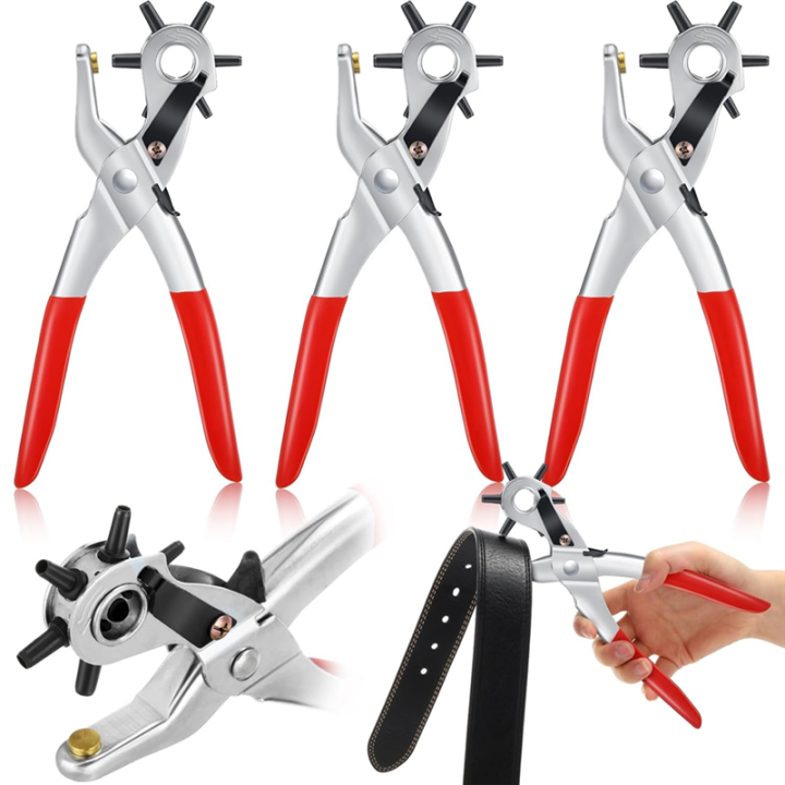 3 Pack Belt Hole Puncher for Leather Hole Punch for Crafts Belt Hole ...