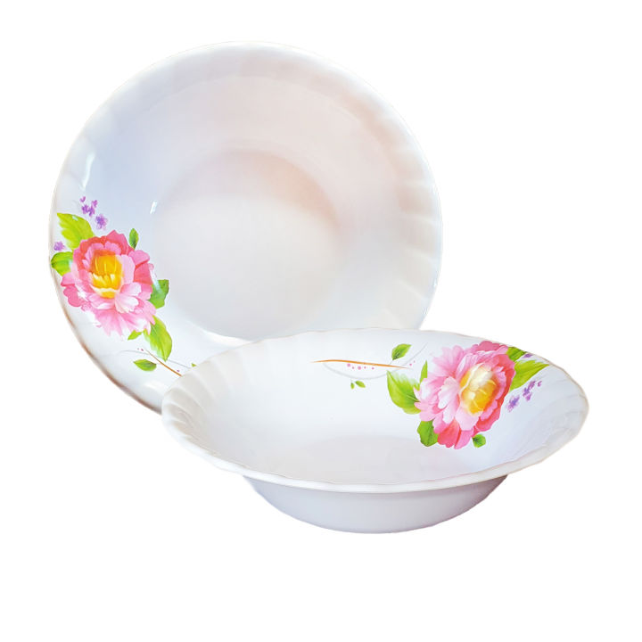 Melamine Bowl Pink Flora 8 inch Round Bowl Set | Daraz.lk