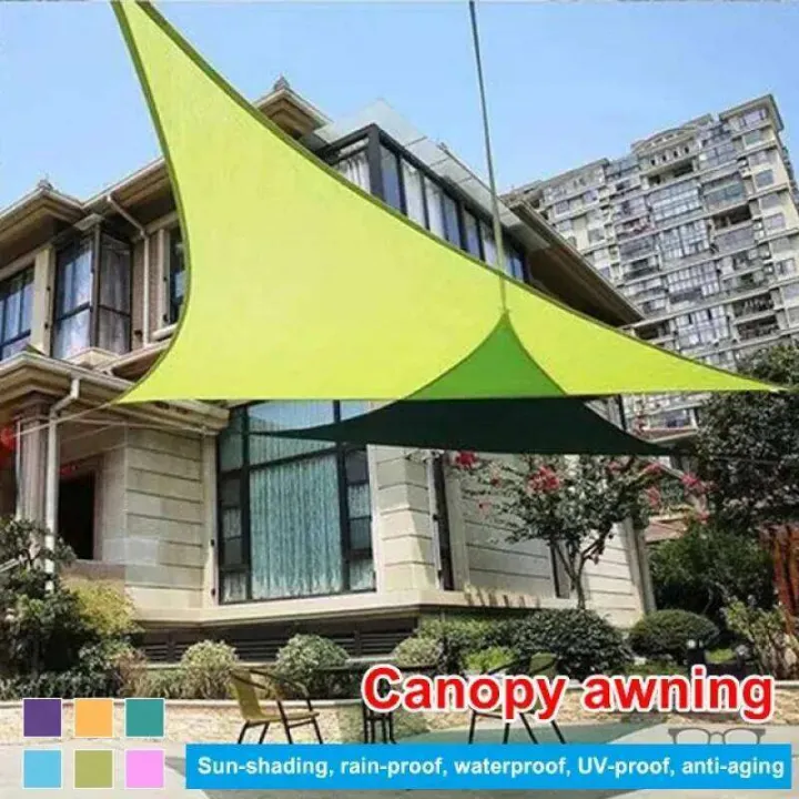 3x3x3M Folding Waterproof Triangle Sun Sail Canopy For Outdoor ...