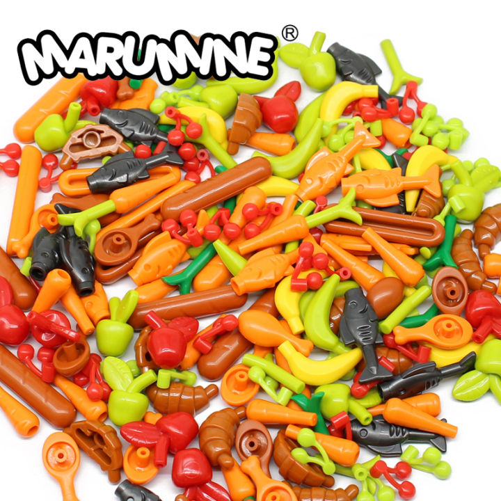 Moc Building Blocks Accessories Bulk Bricks Parts Food Fruit Banana ...