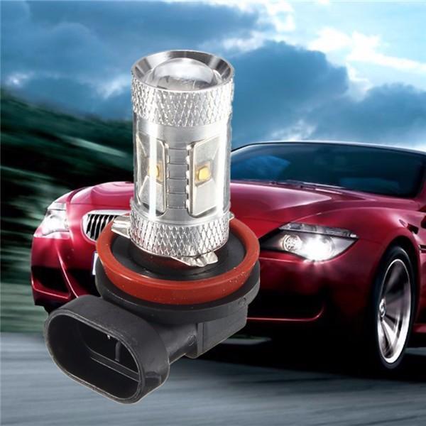 H11 Motors H8 LED Light Fog Driving DRL Daytime Running DC 12V Car ...