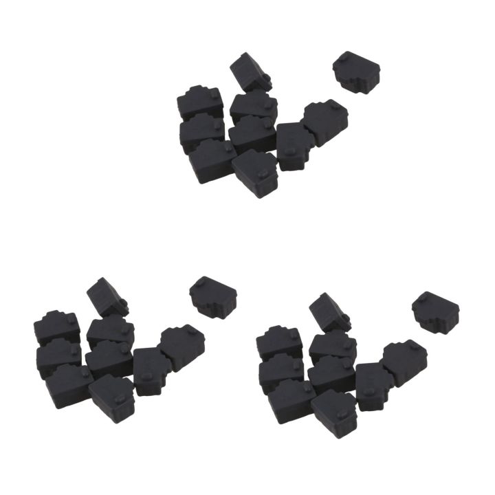 Ethernet Hub Port RJ45 Anti Dust Cover Cap Protector Plug 30Pcs Black ...