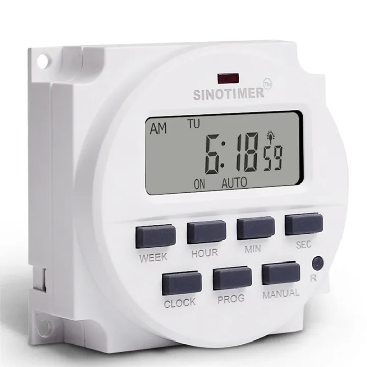 SINOTIMER TM618SH 220V Timer Switch 1 Second Interval Supply 7 Days Weekly Programmable Digital ...