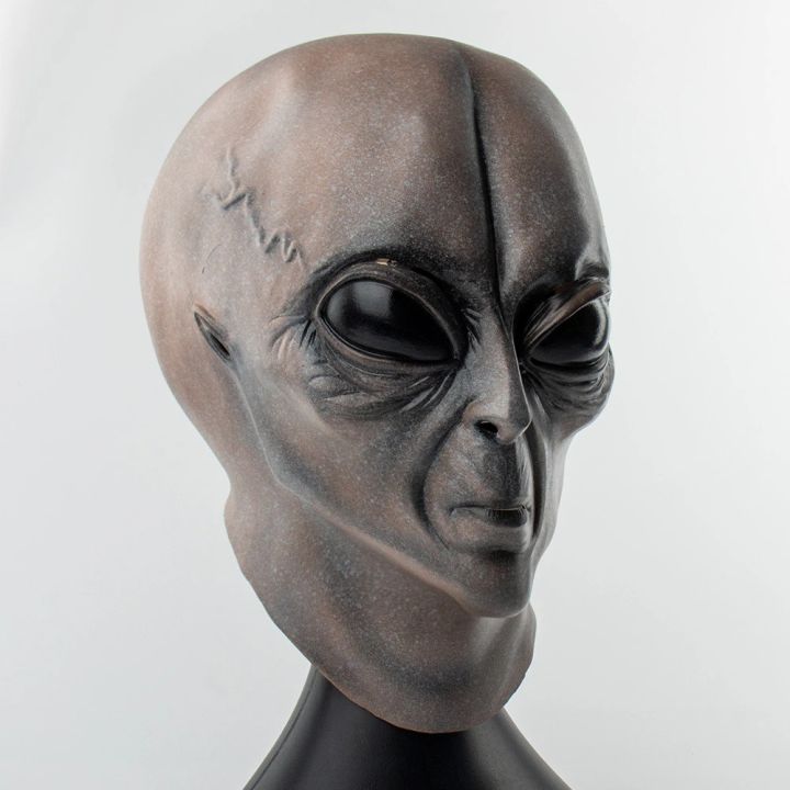 Authentic Latex Alien Skull Mask UFO Props Party Costume Horror Masks ...