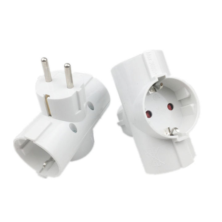 European Type Conversion Plug 1 TO 3 Way EU Standard Power Adapter ...