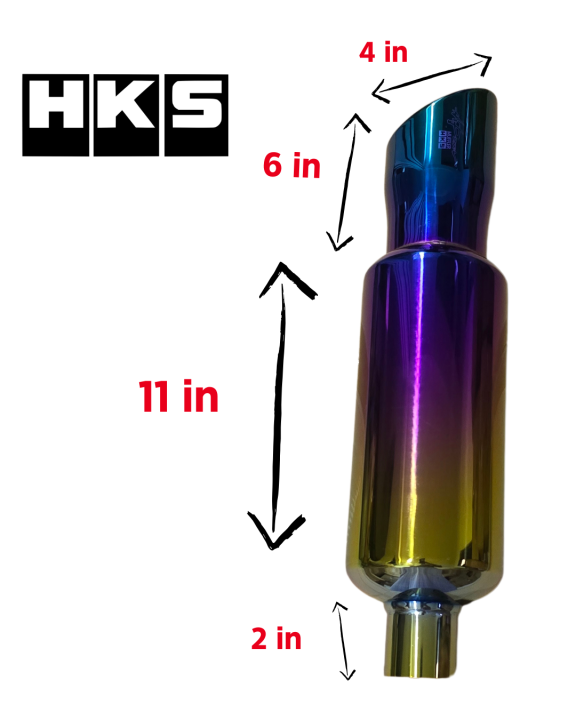 HKS Car Moto Exhaust Systems Muffler Tail Pipe Beat Silencer High Quality Universal Stainless ...