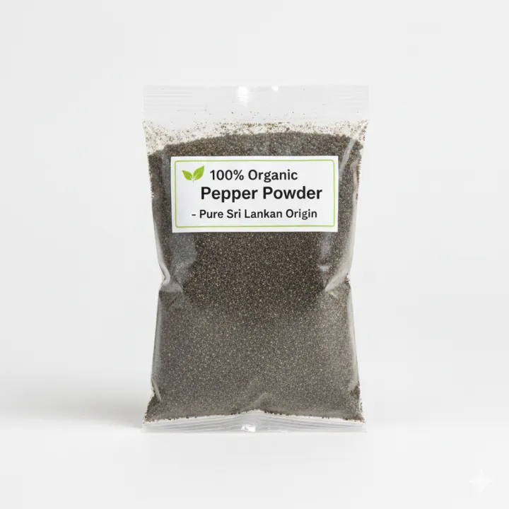100% Organic Black Pepper Powder – Pure Sri Lankan Origin | 50g / 100g ...