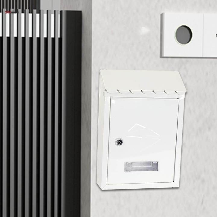 Wall Mounted Mailbox Wall Mount Locking Mailbox for Front Door Envelope ...