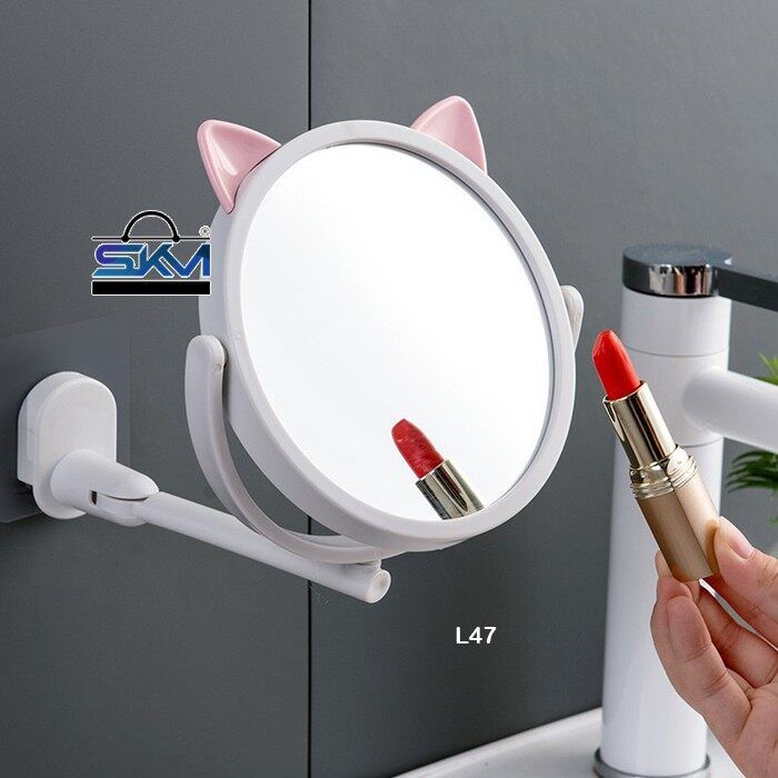 SKM Perforated Toilet Bathroom Wall Hanging Small Vanity Rotating ...
