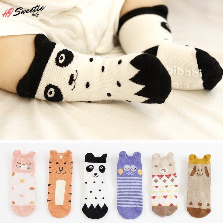 Cute 3D Cartoon Animal Baby Socks Infant Children Anti-slip Floor Socks ...
