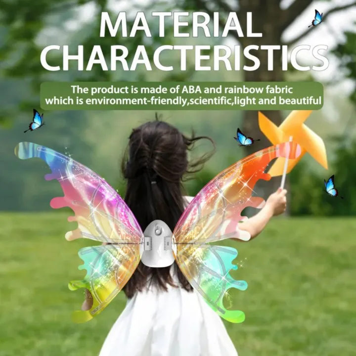 Lightweight Glowing Shiny Butterfly Electric Wings Back Decoration with ...