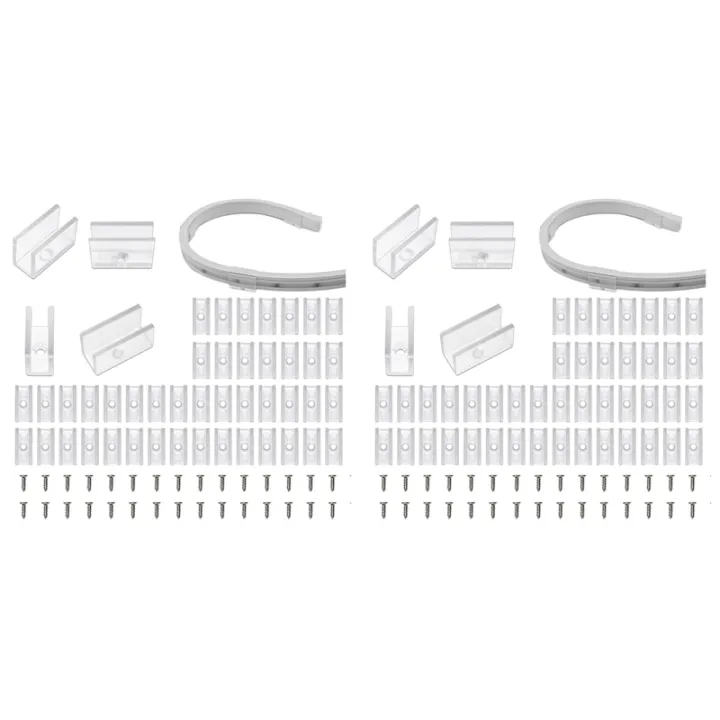 Neon Rope Light Mounting Brackets, 200PCS Neon Lights Install Fixing ...