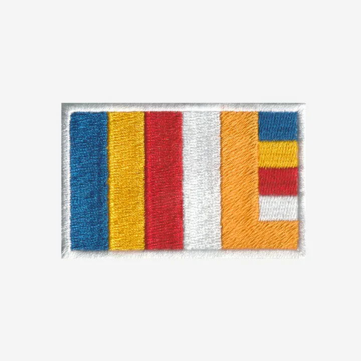 Buddhist Flag Embroidered Iron On Patch | Daraz.lk