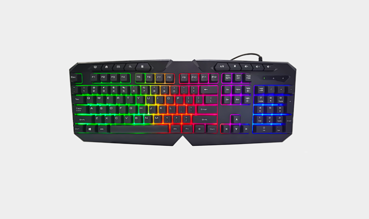 RBG Gaming Keyboard Jedel K505 with Multimedia Rainbow Backlit | Daraz.lk