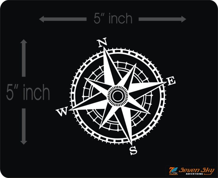COMPASS Stickers For Bike Scooter Car Van Sports Car Laptop Helmet ...