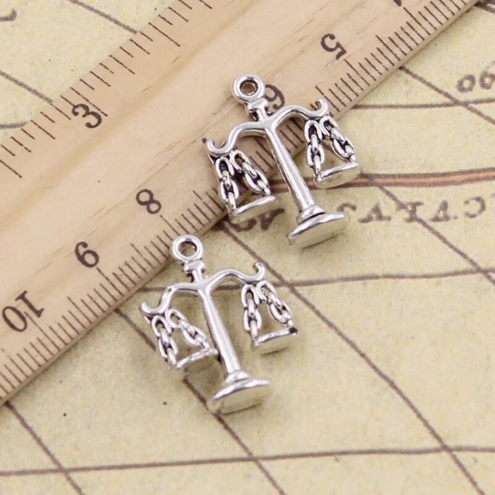 Reading Writing 20 s Charms Libra Scales Of Justice 17x22mm DIY Retro ...