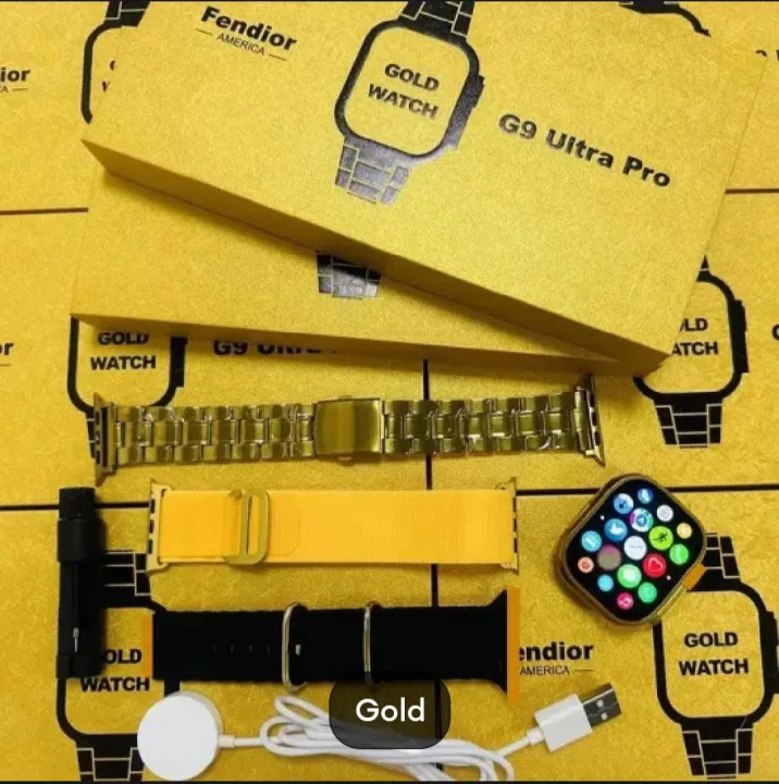 HT G9 Ultra Pro / S9 Ultra Max Smart Watch (Golden Edition) - 49MM ...