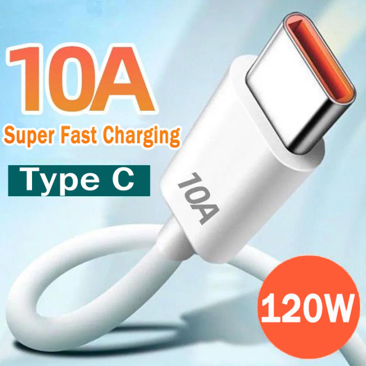 10A 120W Type C Fast Charging Cable for Huawei Mobile Phone USB C ...