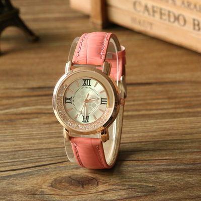 【IKE】 Women Watch Fashion Leisure Set Auger Leather Stainless Steel ...