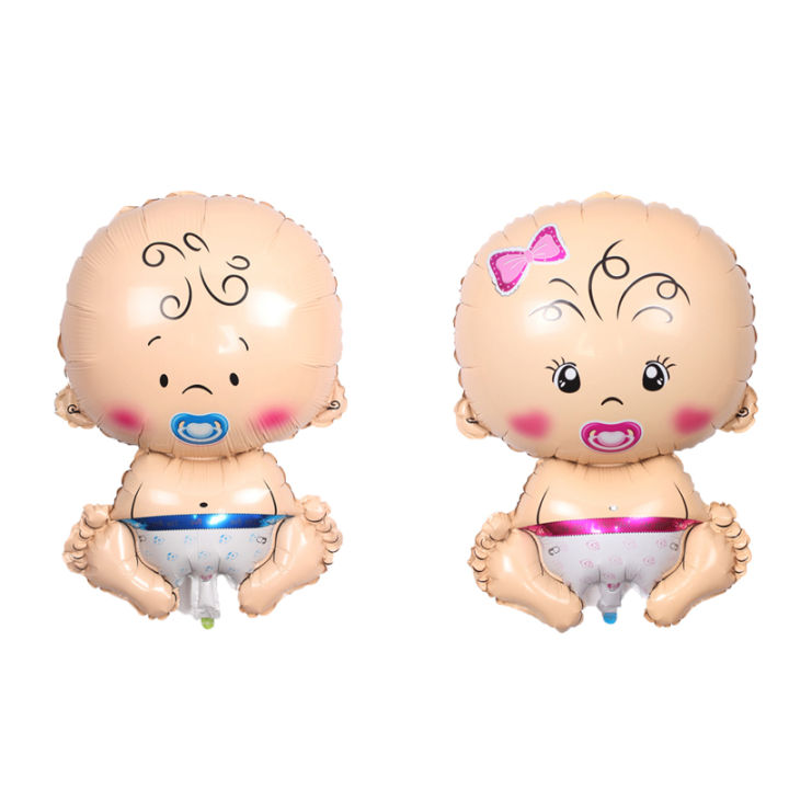 Lovely Baby Foil Balloon Set Girl Boy Pink/Blue Baby Shower Event Party ...