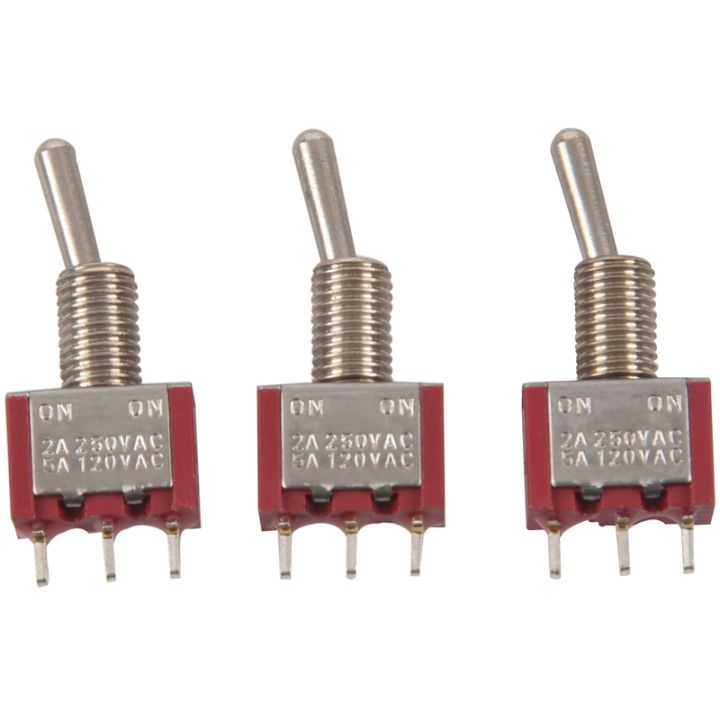 Momentary Lever Switch SPDT 2 Ways-6mm Mount-3 Pieces-AC250V 2A 120V 5A ...