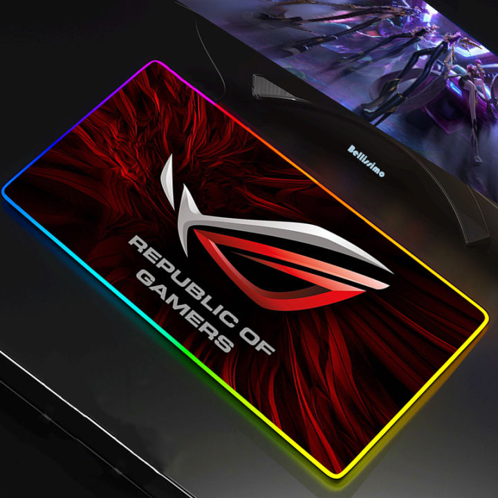 【New Arrivals】Rog Pc Accessories XXL Rgb Led Mouse Pad Gaming Play Mats ...
