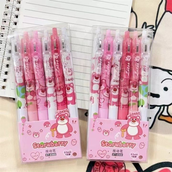 【ZOSR】6 Pieces/set Sanrio 0.5mm Black Ink Gel Pen Cute Hello Kitty ...