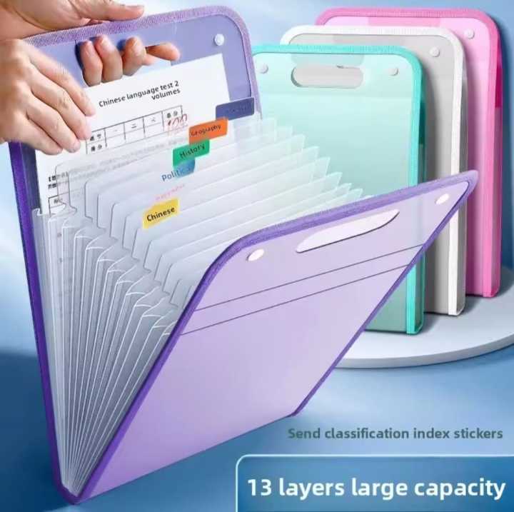 Handheld Organ Bag Folder A4 Large Capacity Student Exam Paper Storage ...