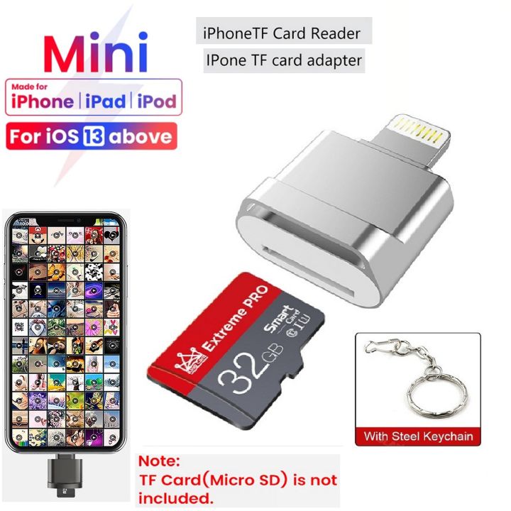 iPhone Mini OTG USB Flash Memory Card Reader For Lightning To TF Micro ...