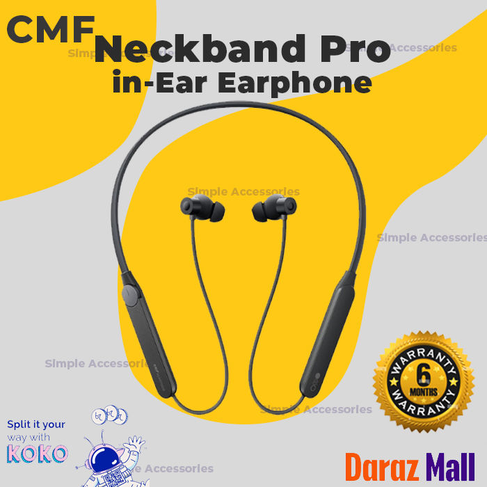 CMF Neckband Pro Bluetooth Headphones,50dB Hybrid Active Noise ...