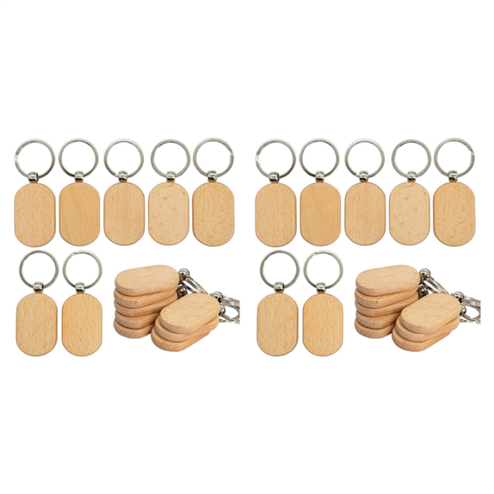 PDTYMWNG Blank Wooden Key Tag Key Diy Wood Keychains Key Wood Engraving ...
