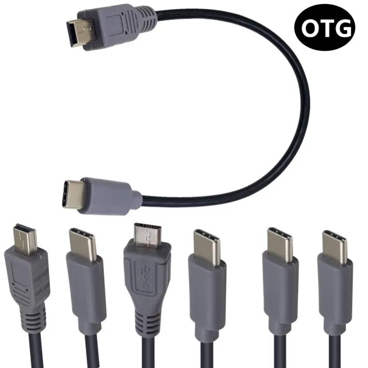 Usb Type C Male To /mini/type-C Usb 5 Pin B Male Plug Converter Otg ...