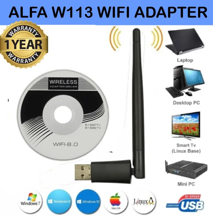 Alfa W113 Wireless Wifi adapter 150Mbps for pc /network adapter ...