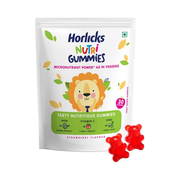 Horlicks Nutri Gummies for Kids, Multivitamin Gummies to support ...
