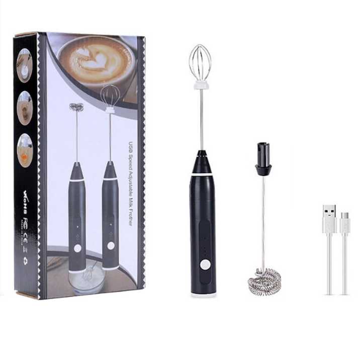 Milk Frother Handheld Rechargeable, Frother Wand Drink Mixer Electric ...