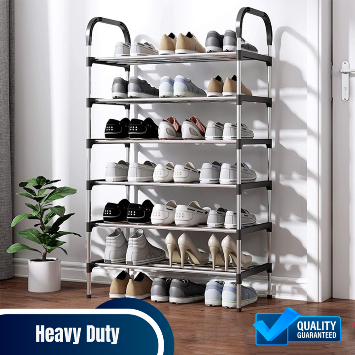 6 Tier Shoe Rack, Stainless Steel Shoe Organizer, Solid Steel Shoe Rack ...