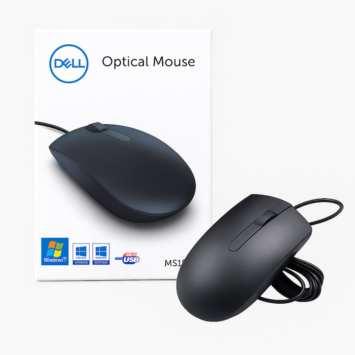 Dell USB Optical Black Wired / Cable USB Optical Mouse MS116 | Daraz.lk