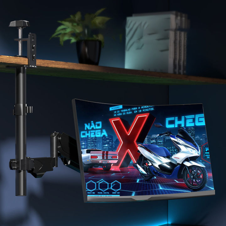 Computer Monitor Hanging Holder Adjustable Clip-On PC Screen ...