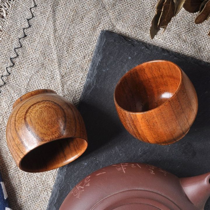 Portable Anti-corrosion Jujube Wooden Water Mug Handmade Japanese-style ...