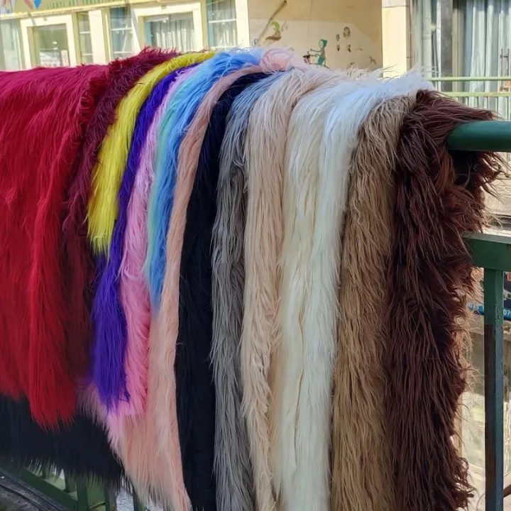 New Long Hair Faux Fur Fabric Patchwork Sewing Material Diy Handmade ...