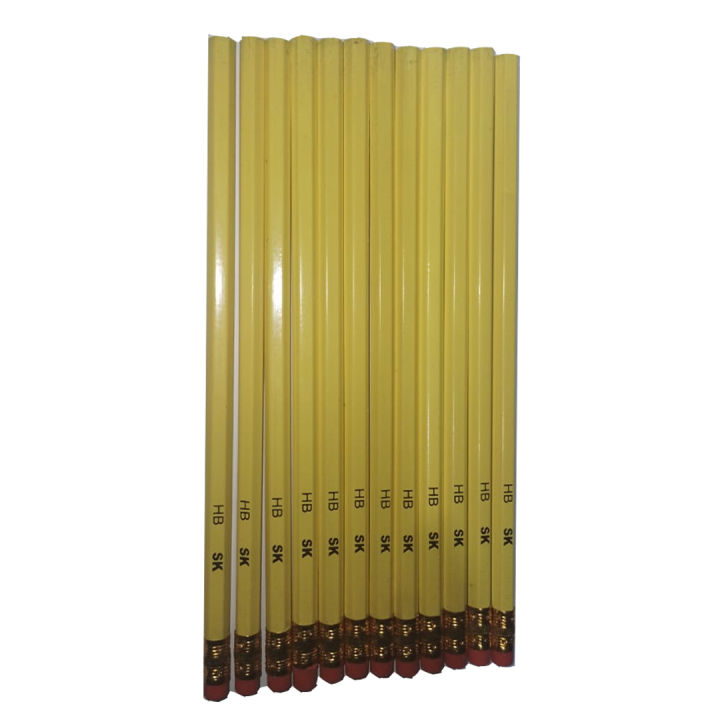 Sunflower Yellow Colour HB pencils 12 Pieces | Daraz.lk