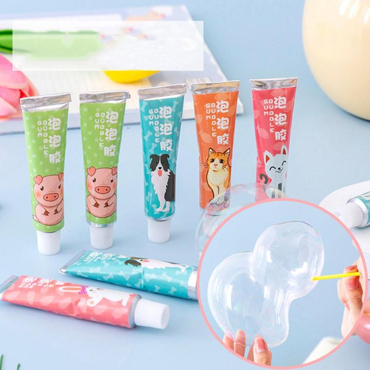 3pcs Safe Magic Bubble Glue Toy Blowing Colorful Bubble Ball Plastic ...