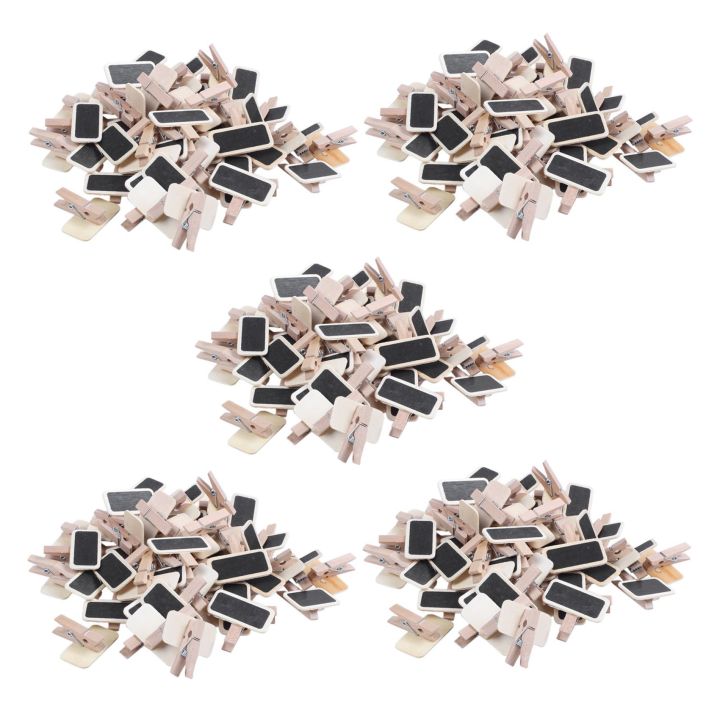 (VDZI) 250 Mini Blackboard Wood Message Rectangle Clip Clip Panel Card ...